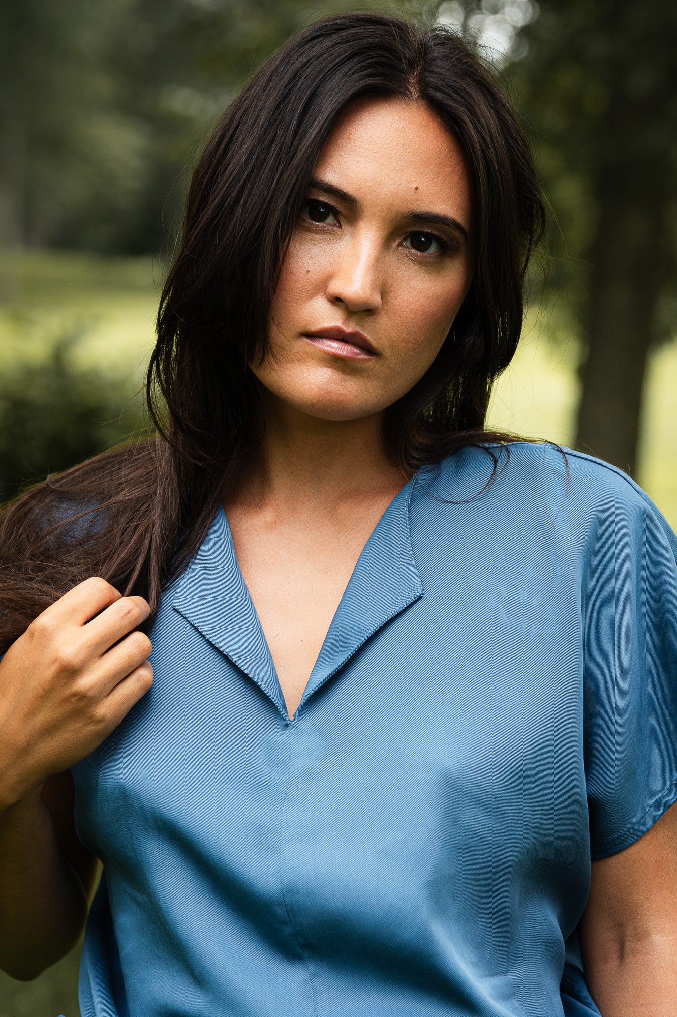 AMALFI BLOUSE AZURE (Blue) | MAS Montréal